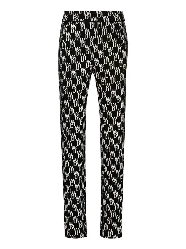 We11Done Monogram Knitted Trousers - Black