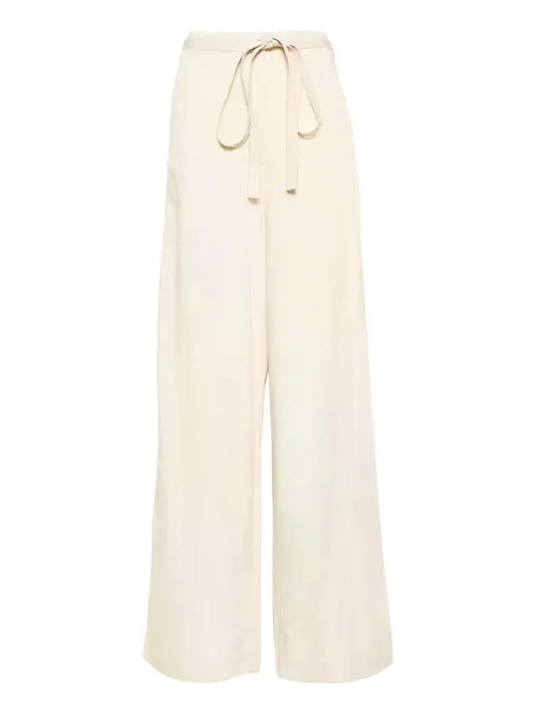 TOTEME Belted-waist Flared Trousers - Neutrals