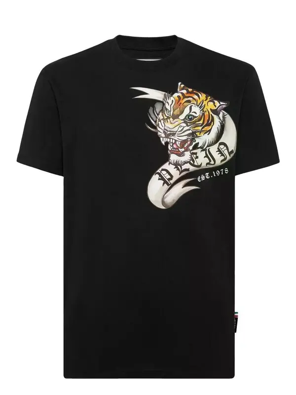 Philipp Plein Graphic-print Cotton T-shirt - Black