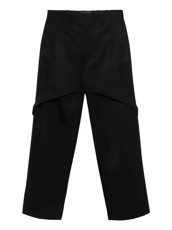 HELIOT EMIL Layered-detail Trousers - Black