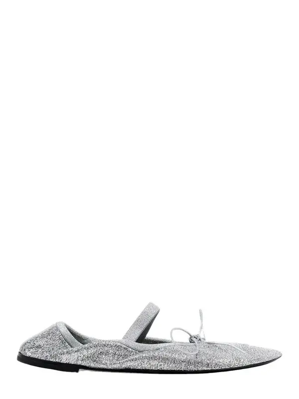 Proenza Schouler Glove Glitter Ballet Flats - Silver