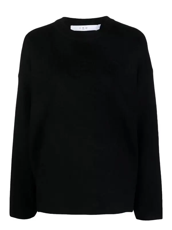 IRO PARIS Intarsia Knit-logo Jumper - Black