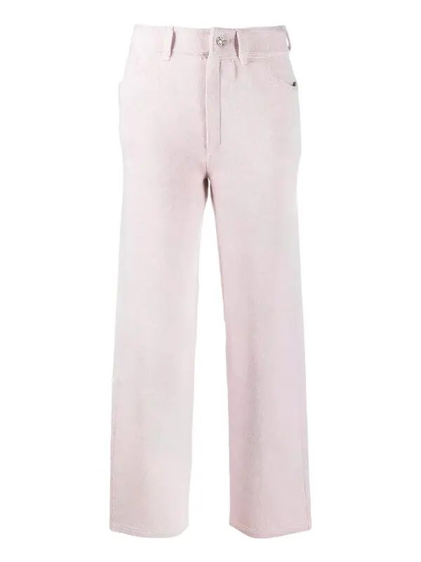 BARRIE High-rise Straight-leg Trousers - Pink