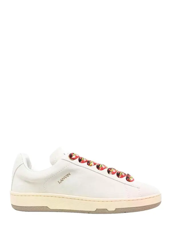 LANVIN Lite Curb Suede Sneakers - White