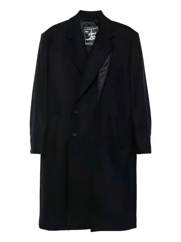 Y/project Double-front Coat - Blue