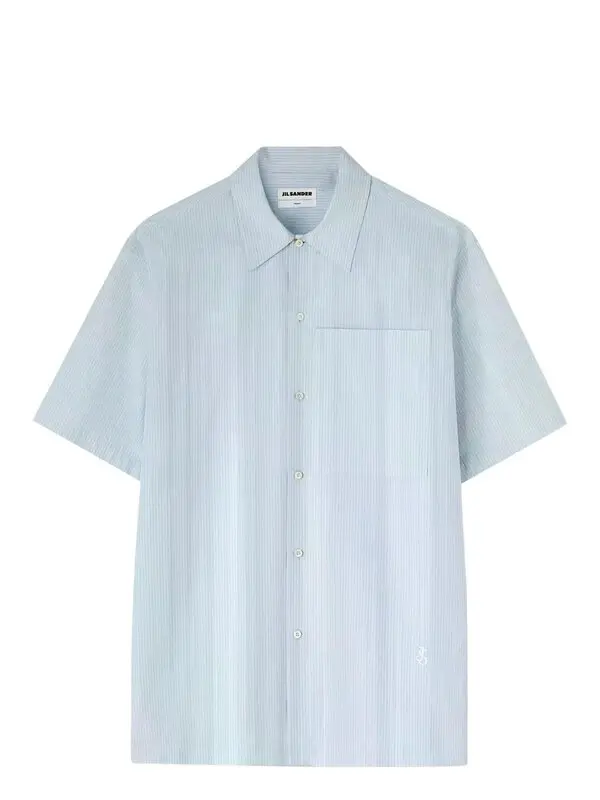 JIL SANDER Friday Striped Cotton Shirt - Blue