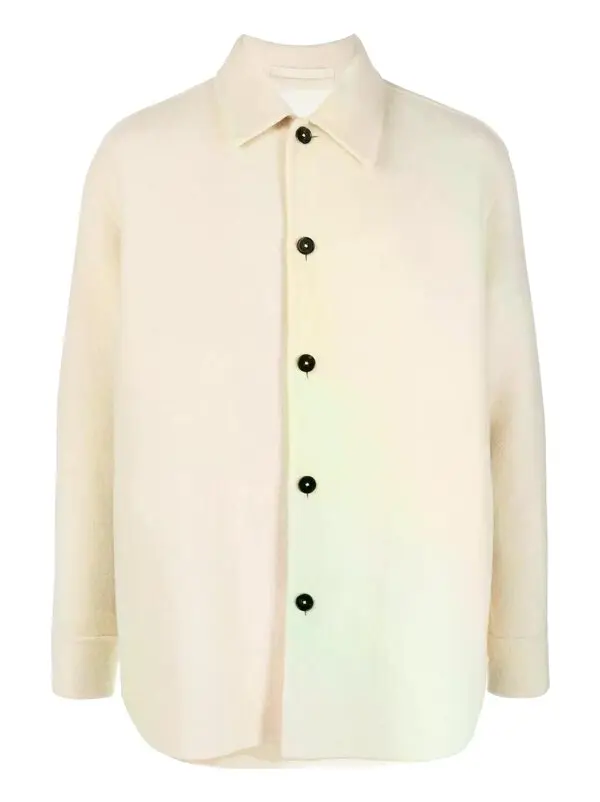 JIL SANDER Button-up Long-sleeved Shirt Jacket - Neutrals