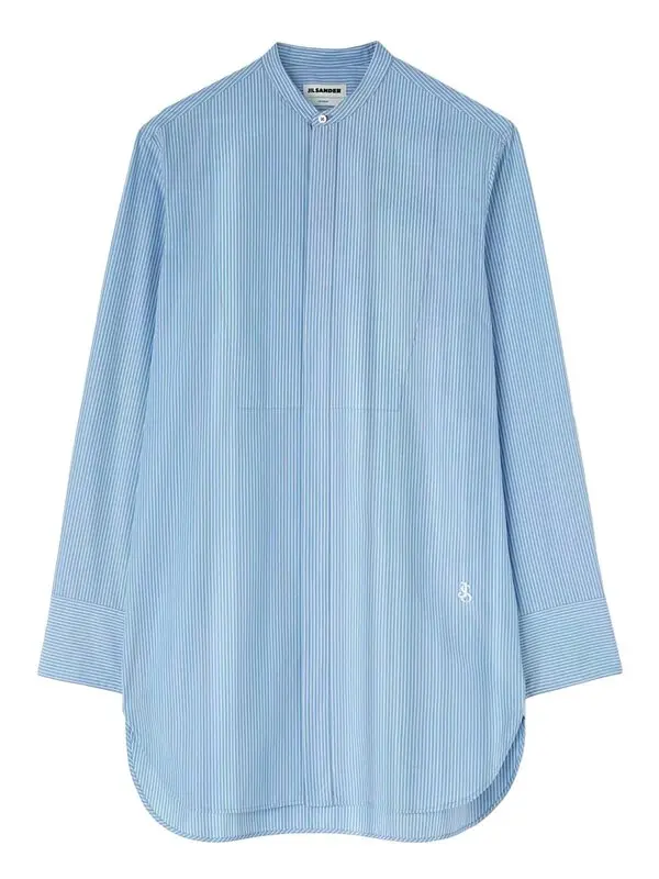 JIL SANDER Saturday Striped Cotton Shirt - Blue