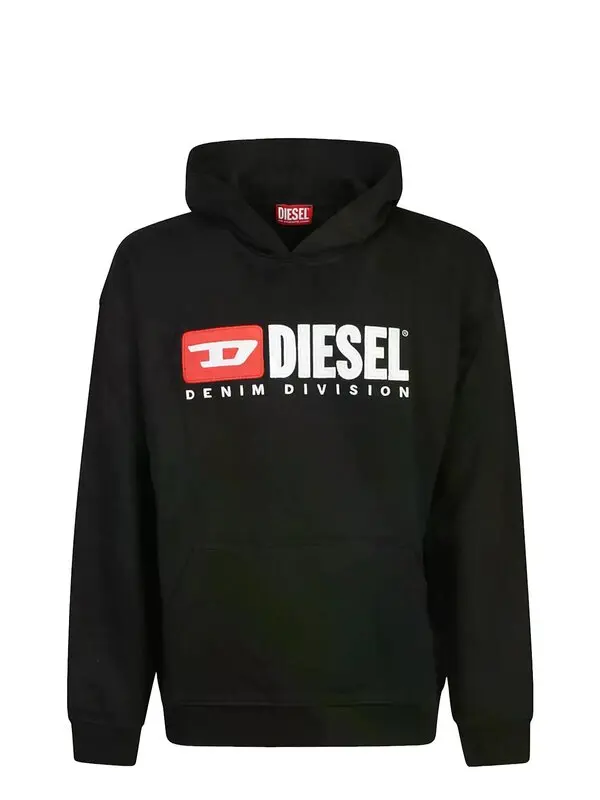 DIESEL® Logo-print Cotton Hoodie - Black