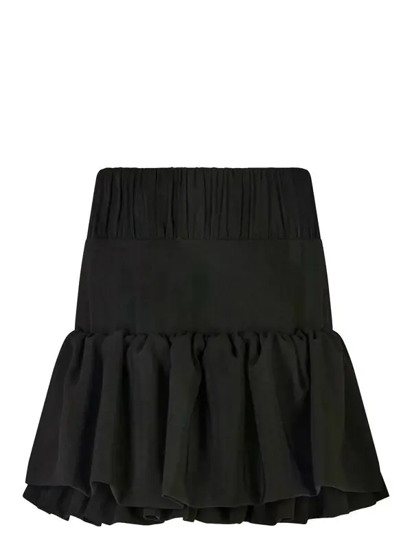 Rabanne Layered Ruffled Mini Skirt - Black