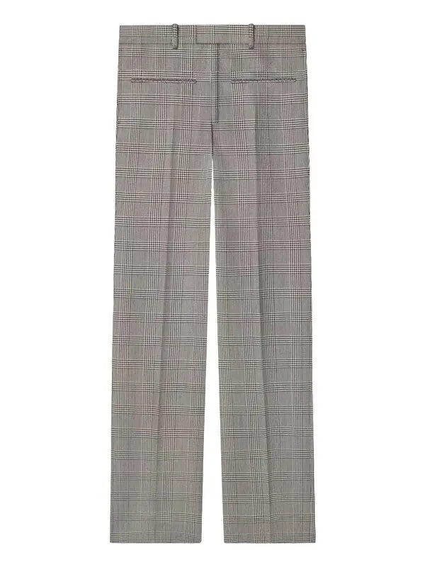 COURREGES Prince Of Wales Straight-leg Trousers - Black