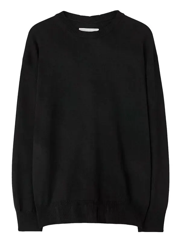 JIL SANDER Crew-neck Wool Jumper - Black