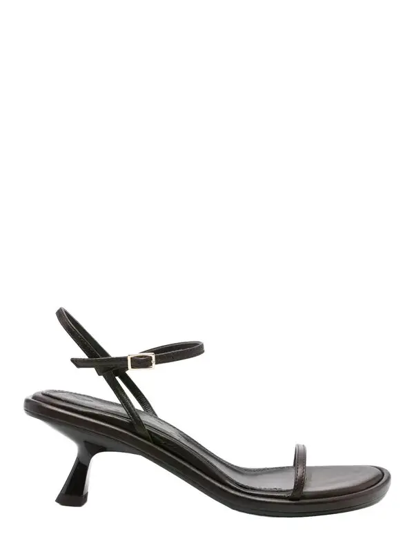 SOULIERS MARTINEZ 55mm Ivone Leather Sandals - Brown