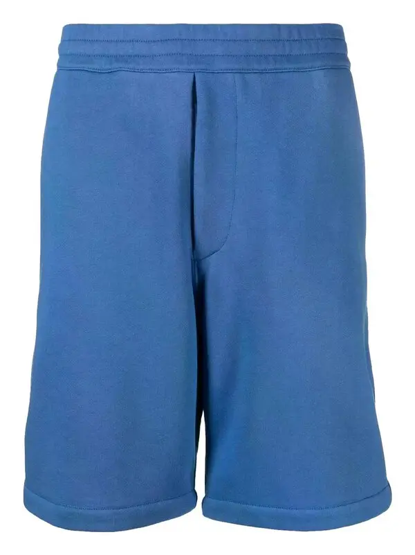 Alexander McQueen Logo-tape Jersey Shorts - Blue