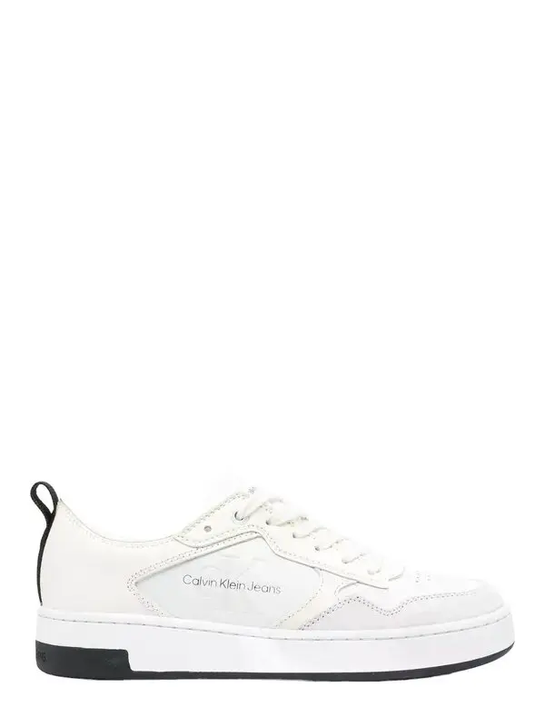 Calvin Klein Logo-debossed Panelled Sneakers - White