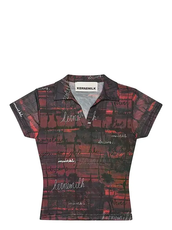 KERNE.MILK Soleil Graphic Polo Shirt - Black