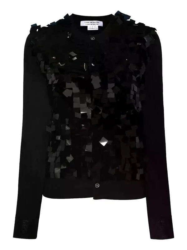 Comme Des Garçons Paillette Embellishment Cardigan - Black
