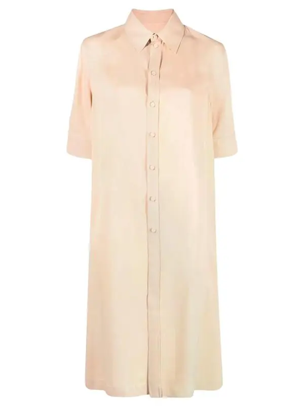 JIL SANDER Short-sleeve Midi Shirtdress - Neutrals