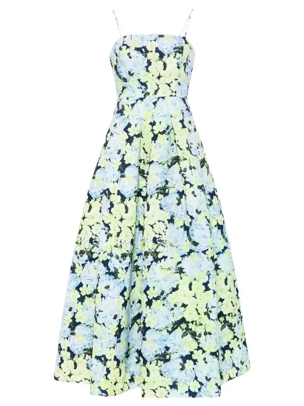 Sachin & Babi Beau Floral-print Gown - Blue