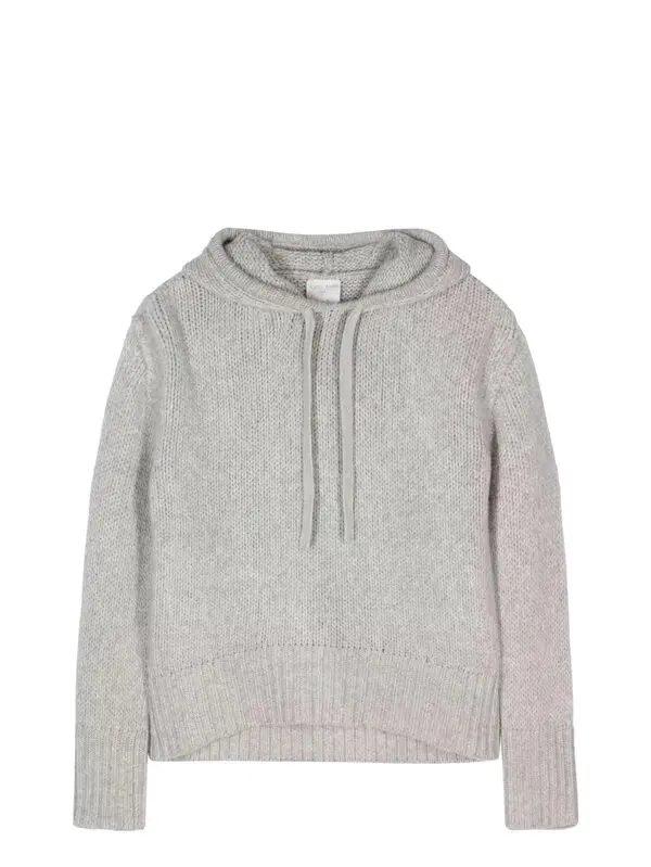 FORTE_FORTE Wool Knitted Hoodie - Grey