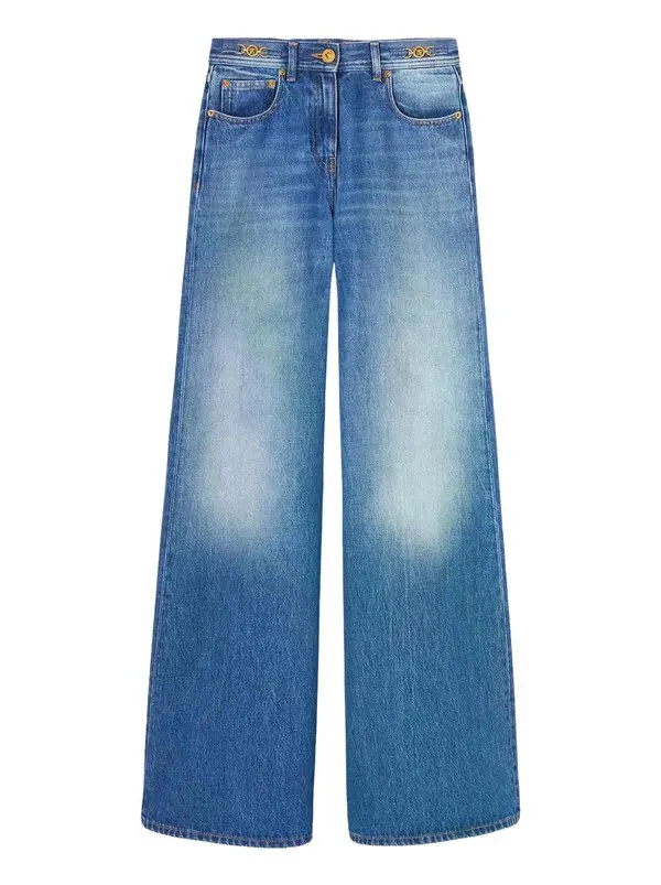 Versace Medusa 95 Mid-rise Flared Jeans - Blue