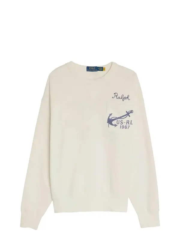 Polo Ralph Lauren Logo-embroidered Sweatshirt - Neutrals