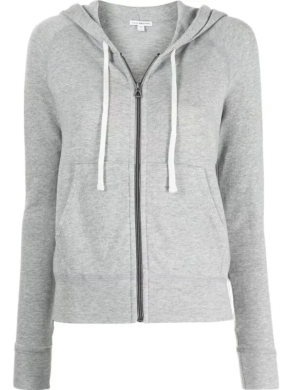 JAMES PERSE Fleece Drawstring Hoodie - Grey