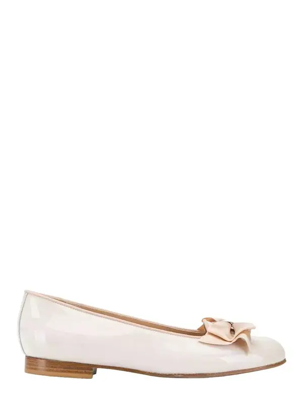SCAROSSO Cloe Patent Leather Ballerinas - Neutrals