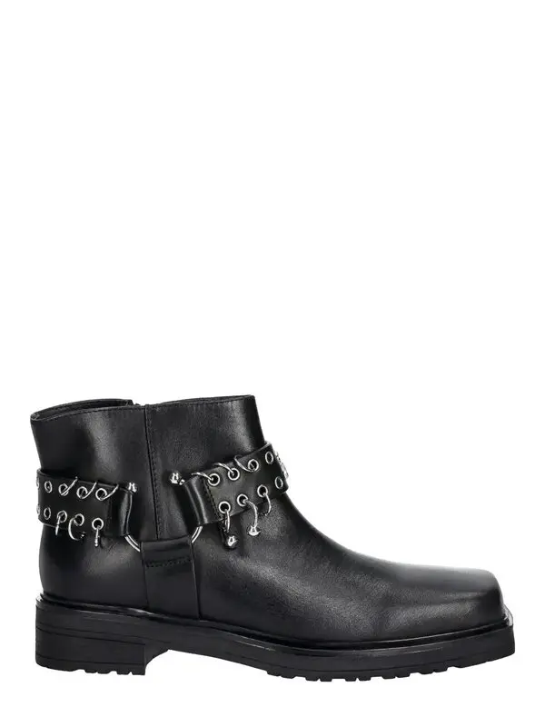 Patrizia Pepe Eyelet Embellished Boots - Black