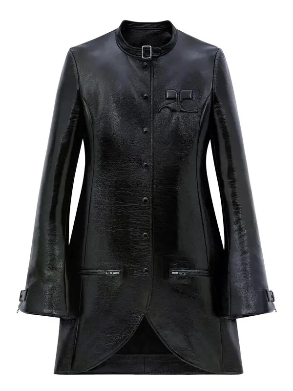 COURREGES Ellipse Midi Coat - Black