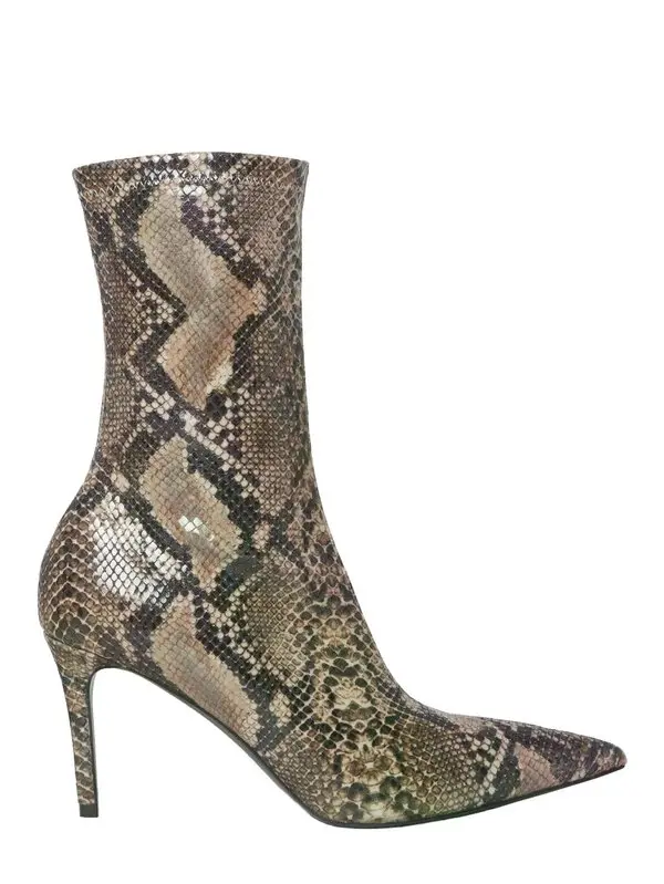 Stella McCartney Stella Iconic Python-print Boots - Brown