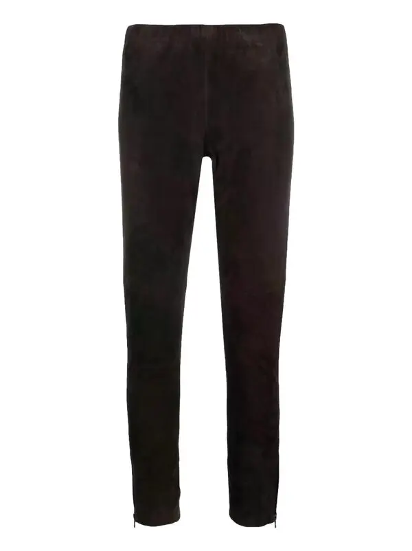P.a.r.o.s.h Slim-fit Suede Trousers - Brown