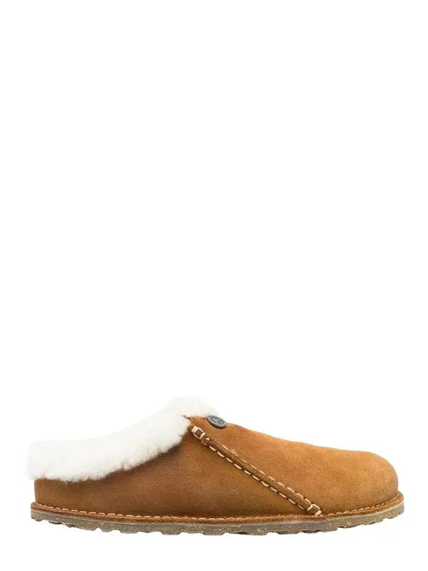 BIRKENSTOCK Zermat Suede Slippers - Brown