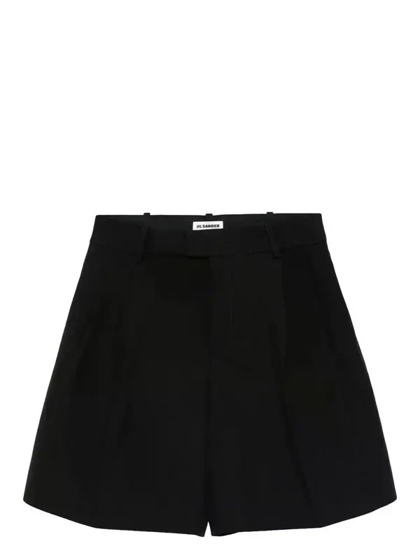 JIL SANDER Double Cotton Shorts - Black