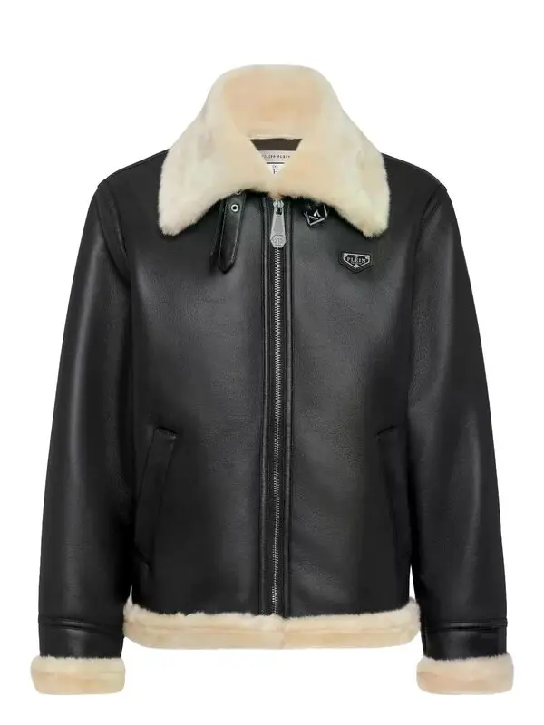 Philipp Plein Eco Shearling Jacket - Black
