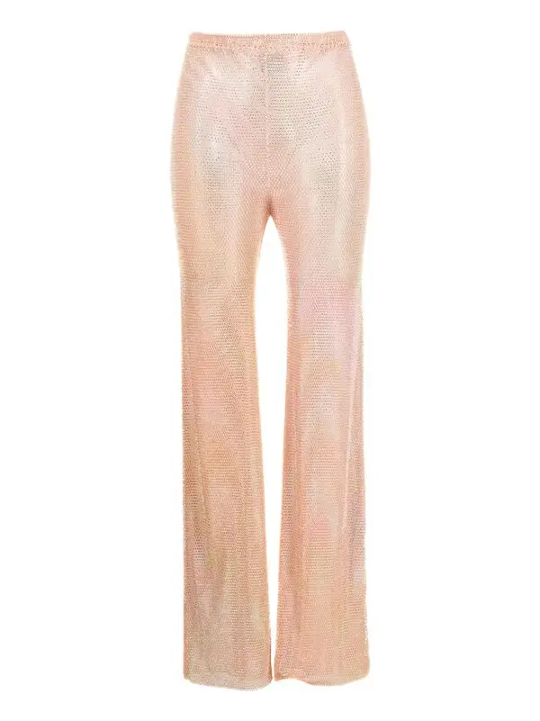 SANTA BRANDS Rhinestone-embellished Straight Trousers - Neutrals
