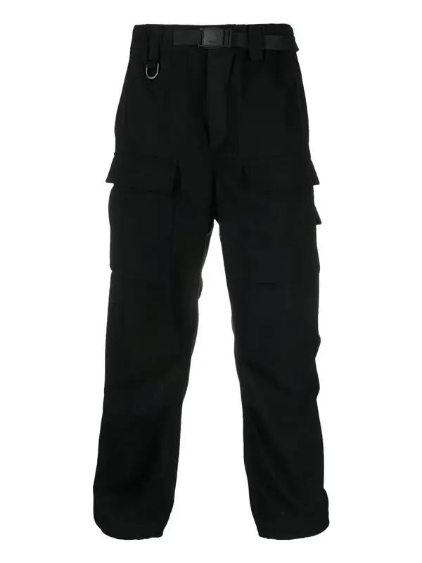 Y3 Cropped Cargo Trousers - Black