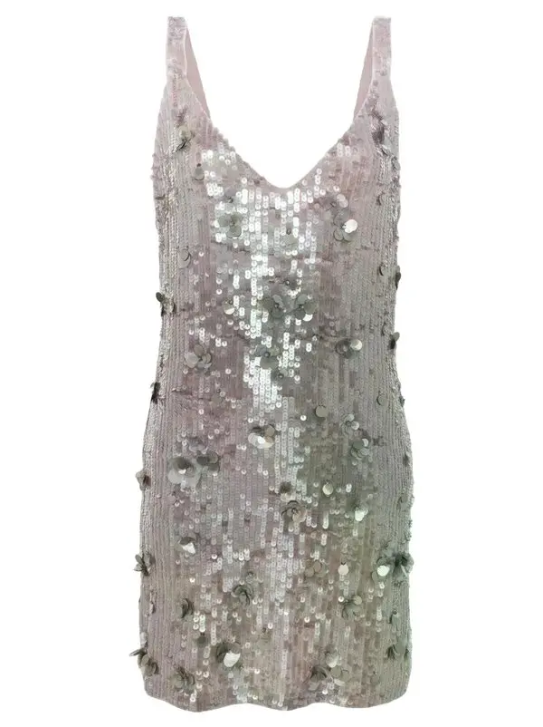 P.a.r.o.s.h Sequinned Mini Dress - Grey