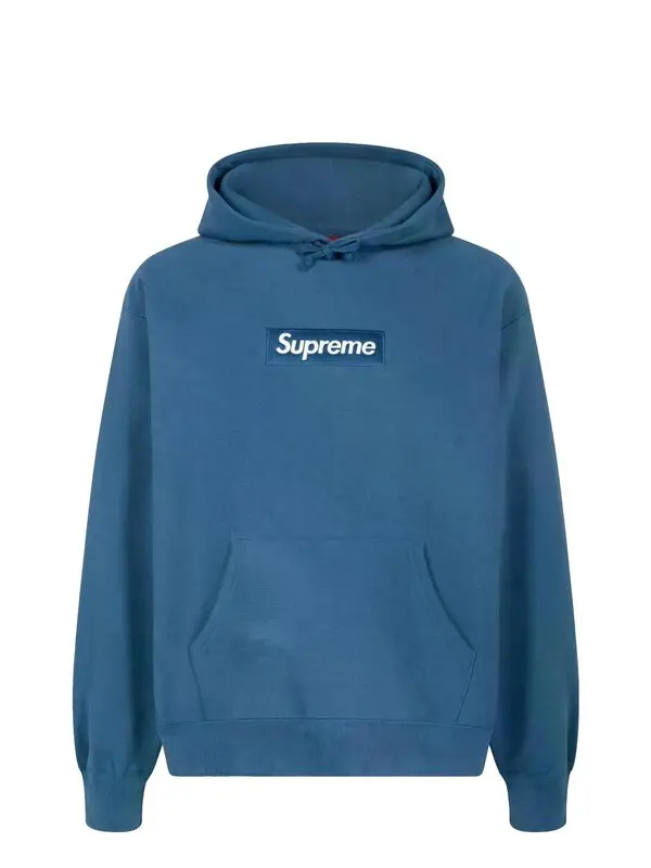Supreme Box Logo Cotton Hoodie - Blue