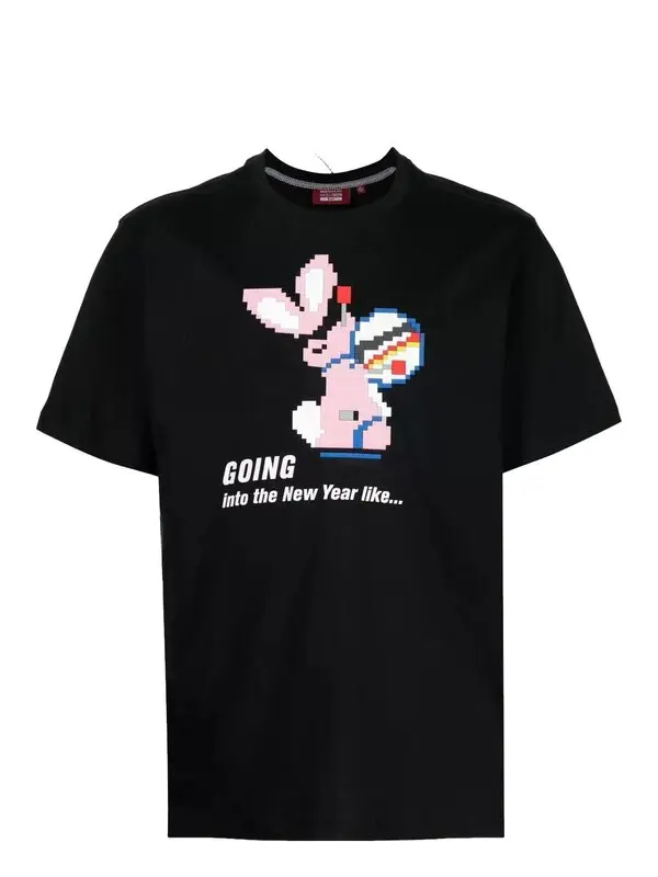 MOSTLY HEARD RARELY SEEN 8-BIT Graphic Print T-shirt - Black