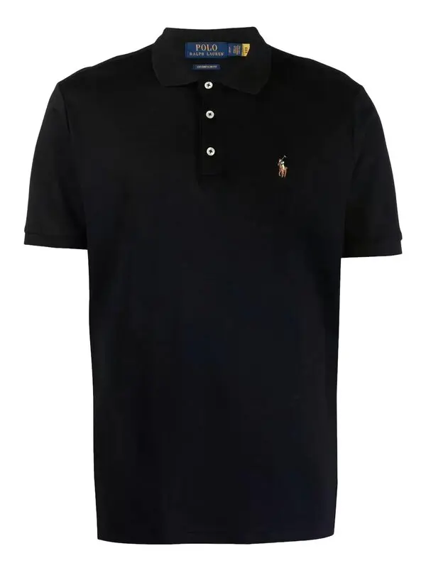 Polo Ralph Lauren Embroidered Jersey Polo Shirt - Black