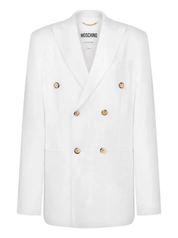 Moschino Double-breasted Blazer - White