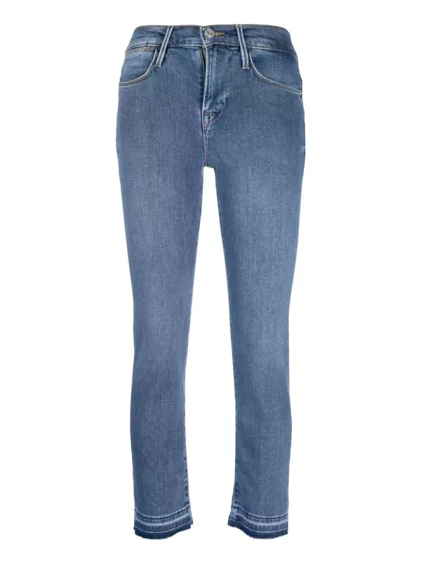 FRAME Denim Cotton Trousers - Blue