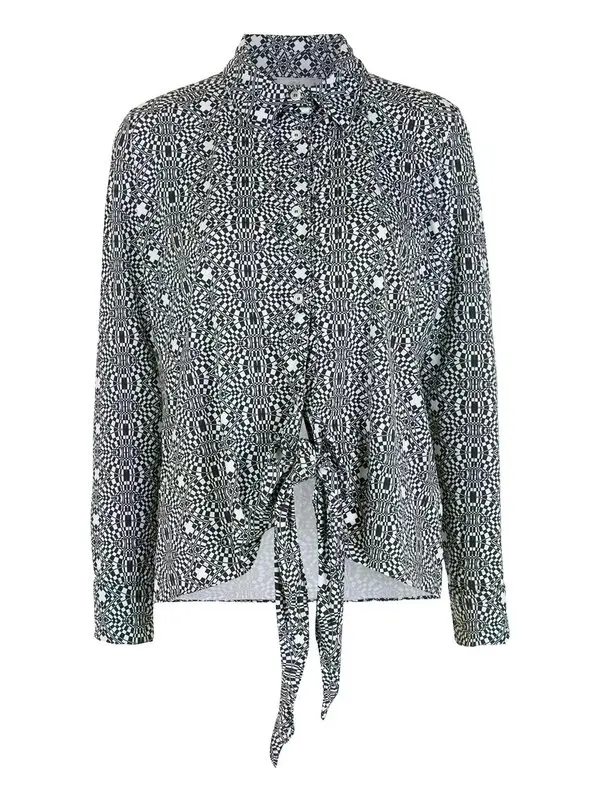 AMIR SLAMA Printed Shirt - Black