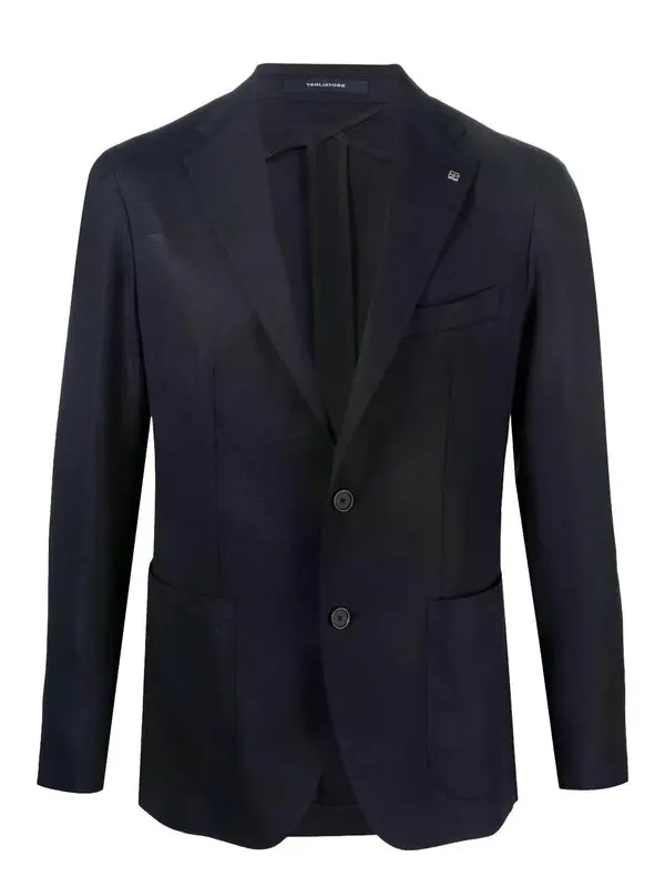 Tagliatore Single-breasted Stretch-wool Blazer - Blue
