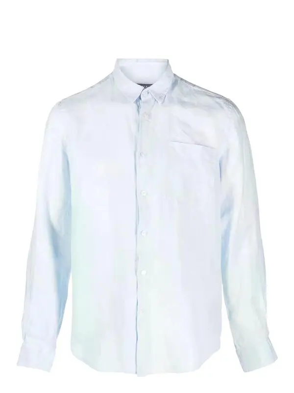Vilebrequin Caroubis Long-sleeved Linen Shirt - Blue