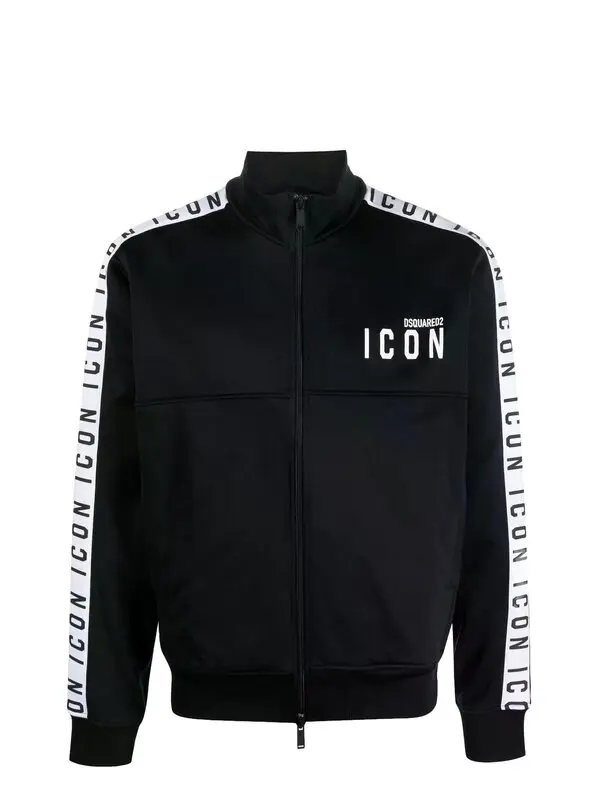 Dsquared2 Icon-print Zip-up Sweatshirt - Black