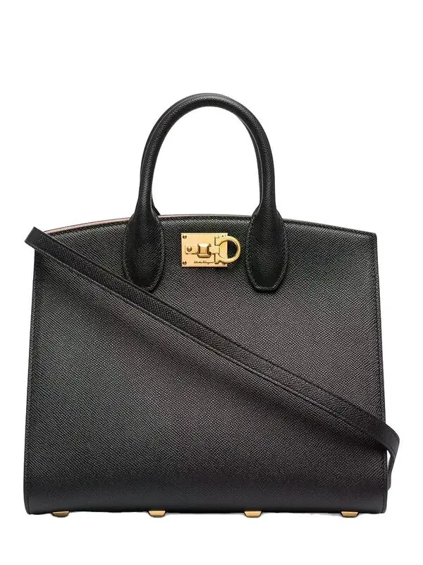 FERRAGAMO Small Studio Box Bag - Black