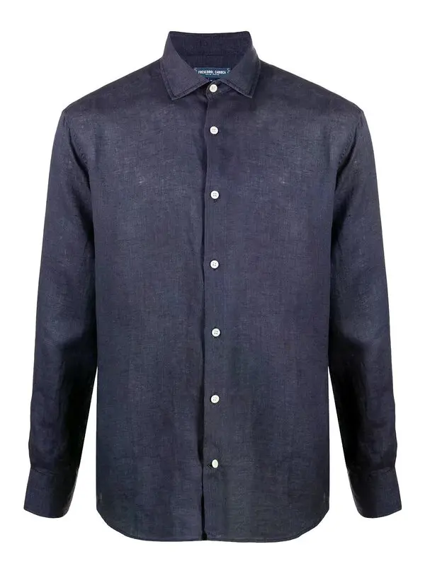 Frescobol Carioca Classic Linen Shirt - Blue