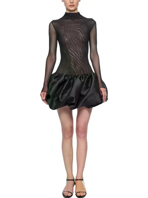 ATU BODY COUTURE Puffball Mini Dress - Black